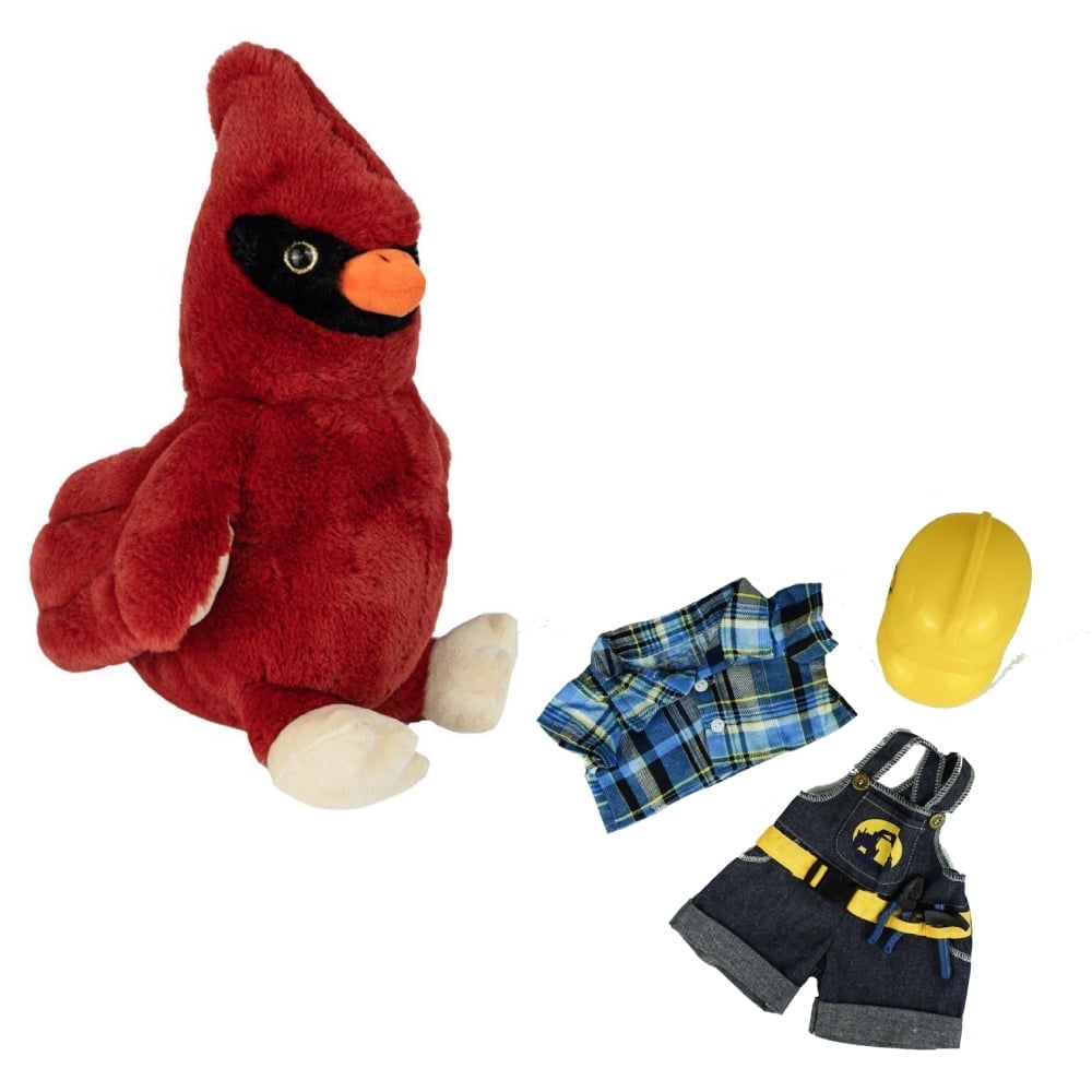 Willow the Cardinal 16 Inch Stuffed Animal with Construction Worker ...