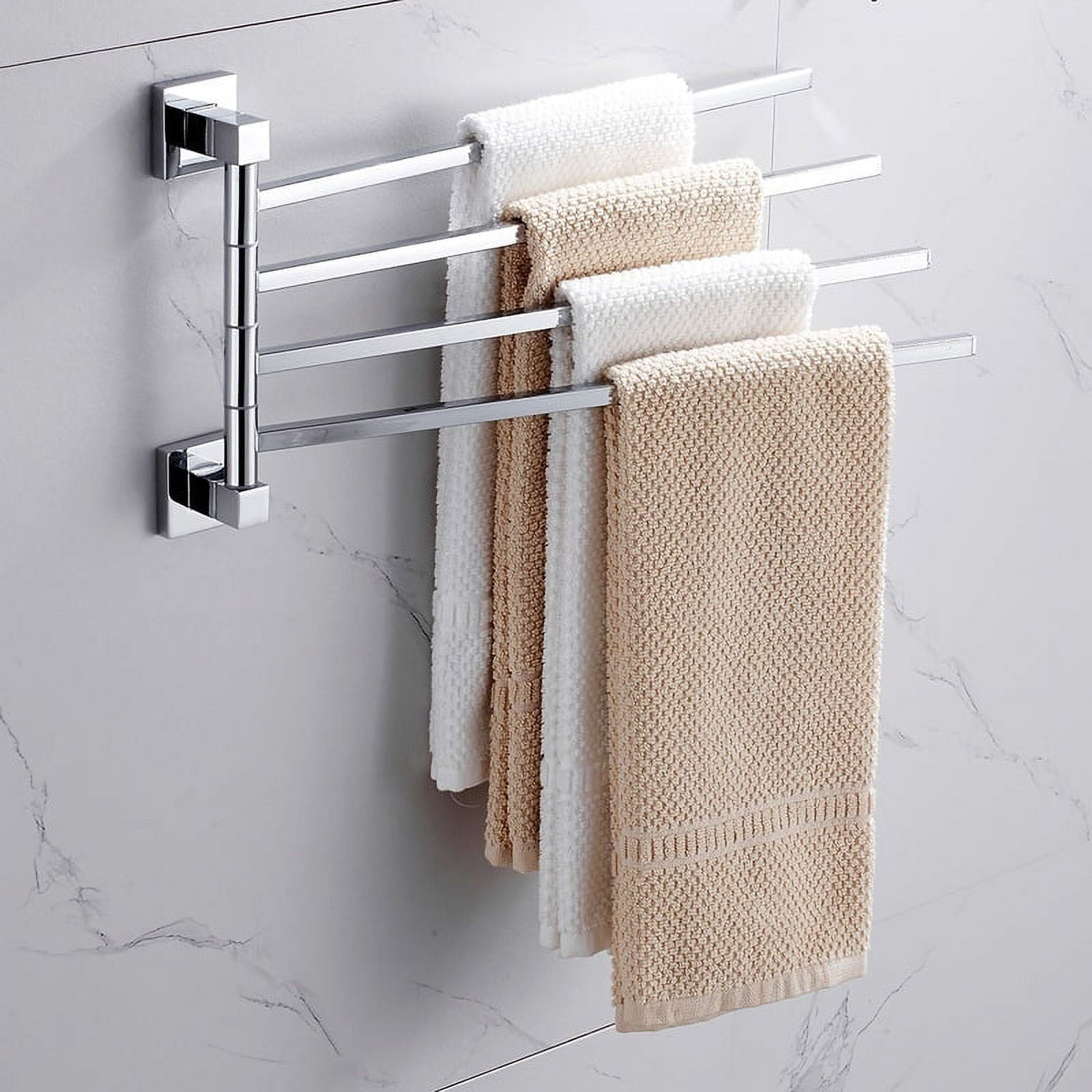 NUAHRHY 2/3/4 Layer Rotary Moveable Stainless Steel Towel Rack Towel ...