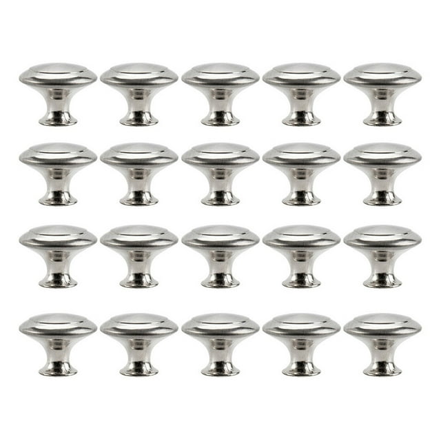 Willstar 20pcs Brushed Nickel Kitchen Cabinet Knobs, Drawer Handles with Screws, Silver ...
