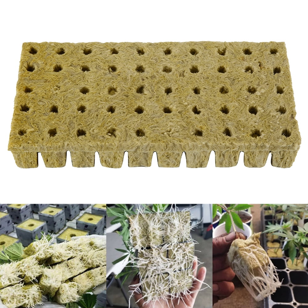Ghojet 50 Cubes Rockwool Sheet Block Propagation Cloning Seed Raising ...