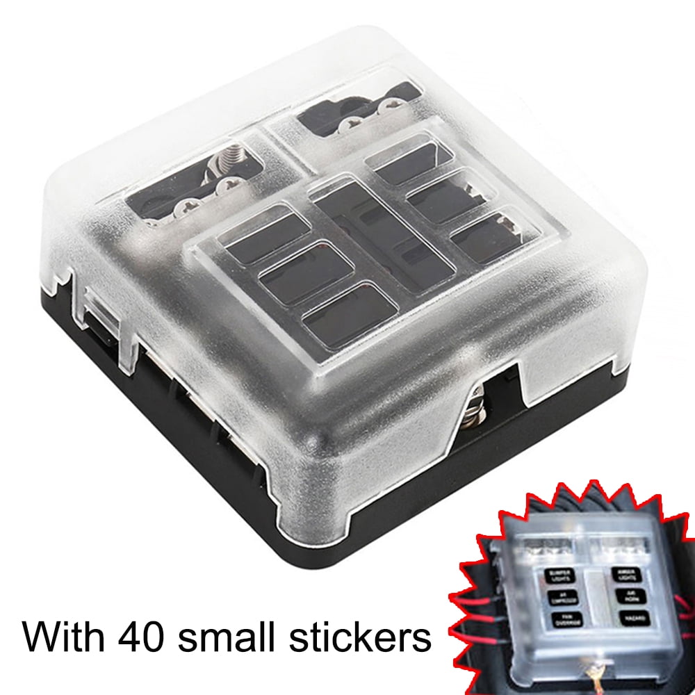 Willstar 6/12 Way Blade Fuse Block 12/24 Volt Waterproof Fuse Box ...
