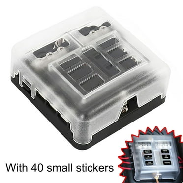 Nyidpsz 6 Way Blade Fuse Block Box Standard Circuit Fuse Case Holder DC 12V-24V for Truck Boat ...