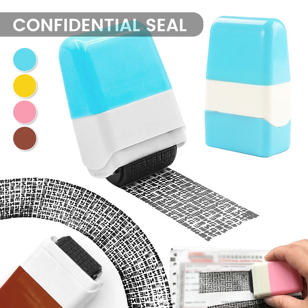 Tcwhniev Identity Theft Protection Stamp - Roller Stamp - Walmart.com