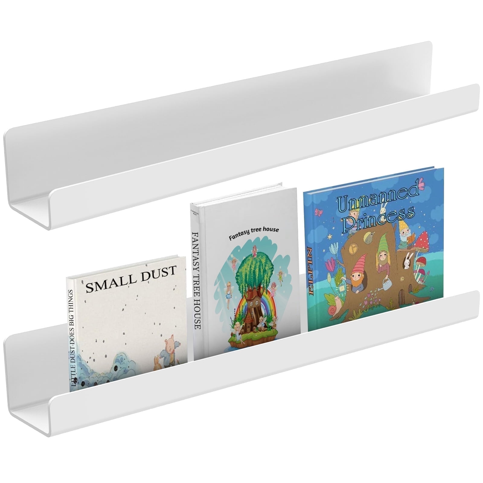 Pluokvzr 4Pcs Book Shelf for Whiteboard Acrylic Book Holder Floating ...