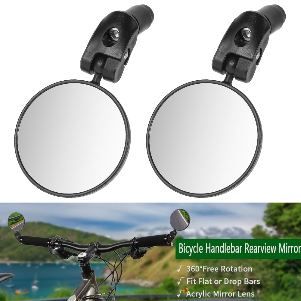 Willstar Pack of 2 Bike Mirror Handlebar Rearview Mirror HD Safe ...