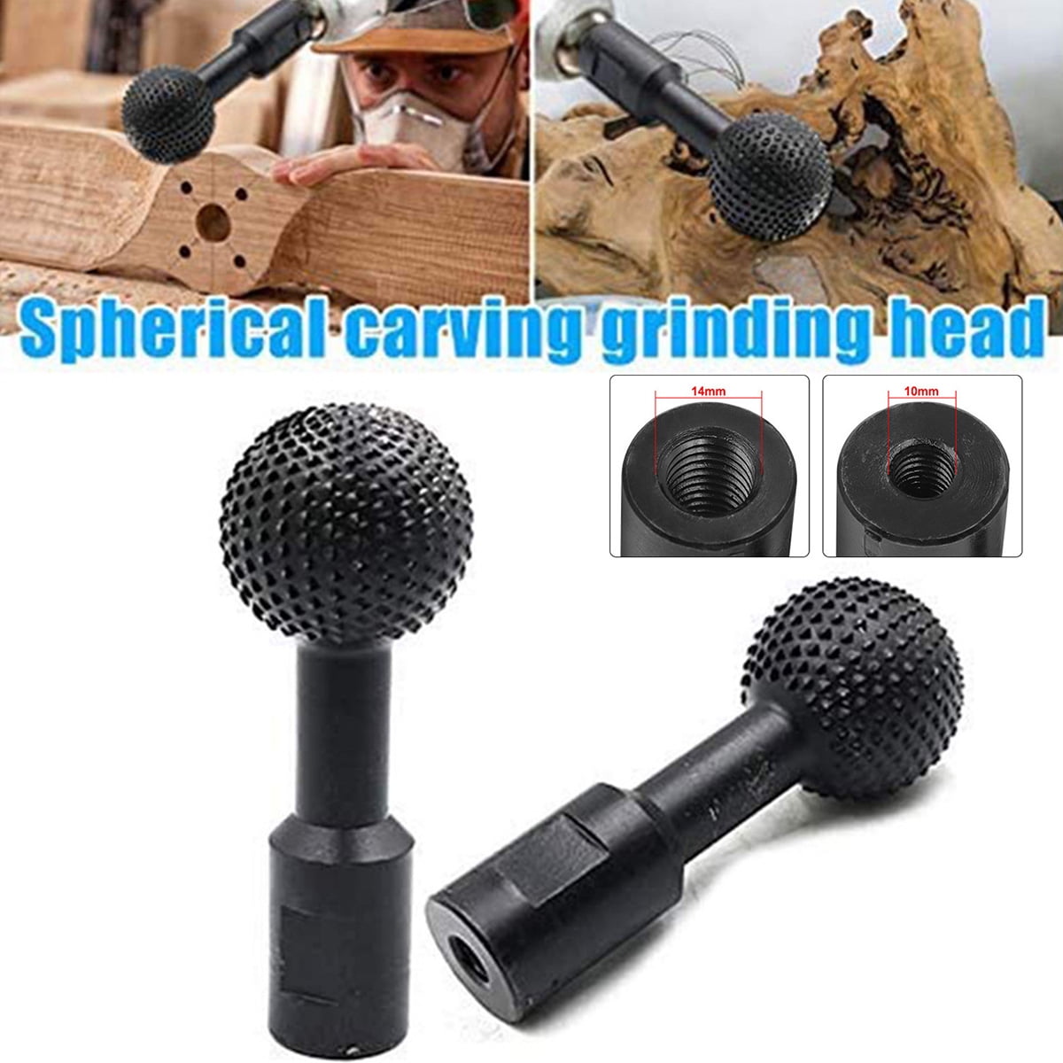 Willstar Sphere Rotary Burr Rotary Grinding Head,Wood Carving Polishing ...