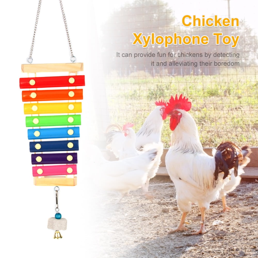 Fznkrag Wooden Chicken Xylophone Toy Suspensible Hen Musical Toy ...