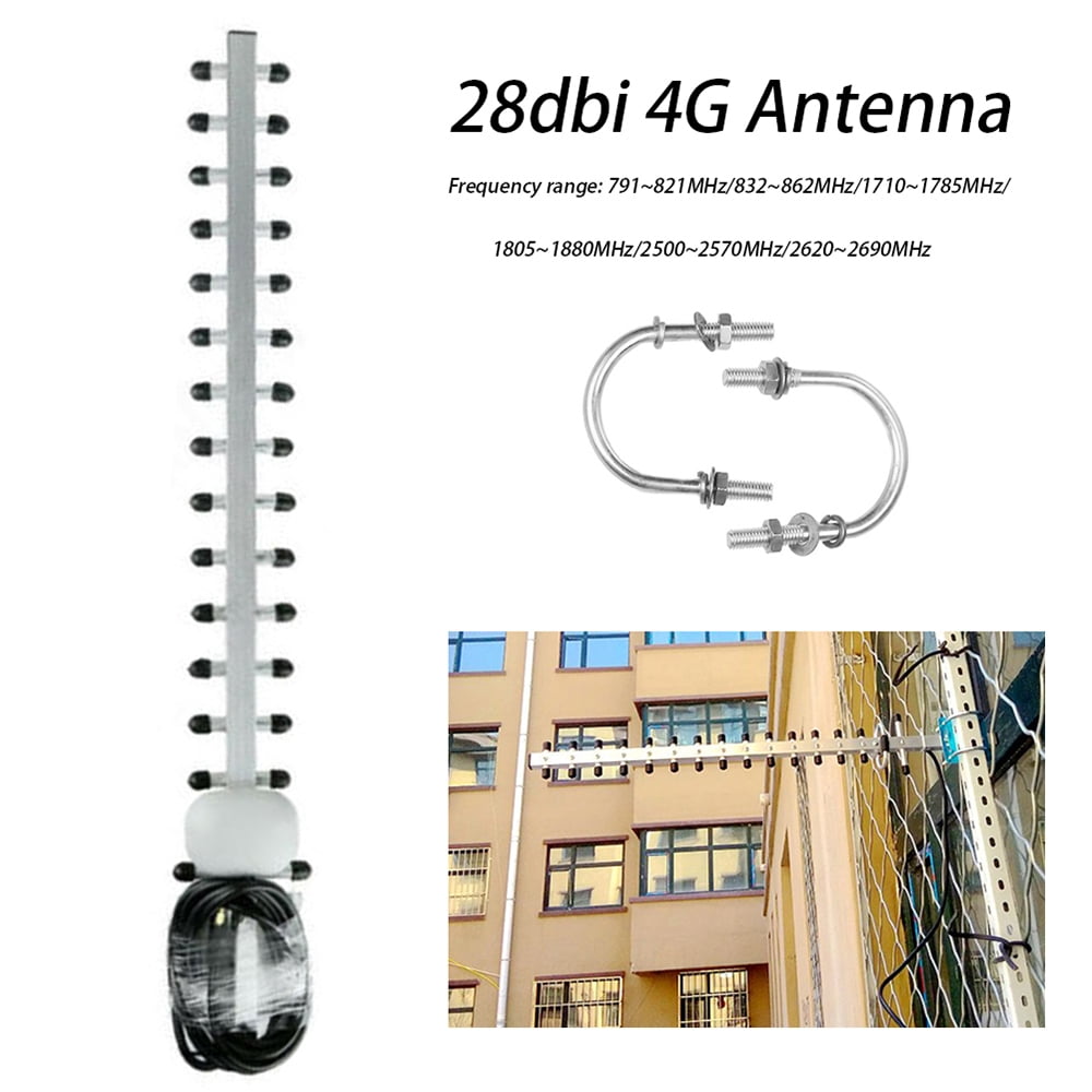Willstar Yagi directional Antenna 4G LTE High Gain 28dBi SMA 696-960MHz ...