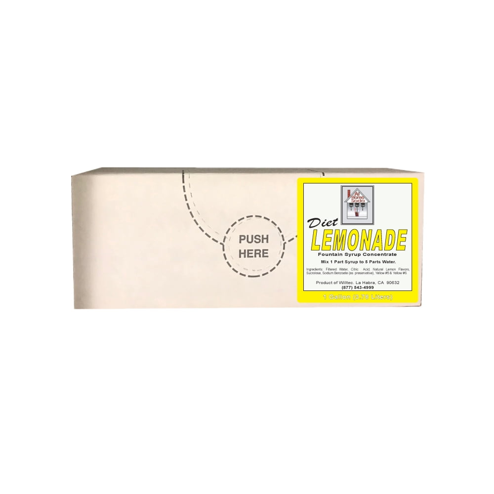 Willtec Diet Lemonade Bag in Box Syrup Concentrate, 1 gal. - Walmart.com