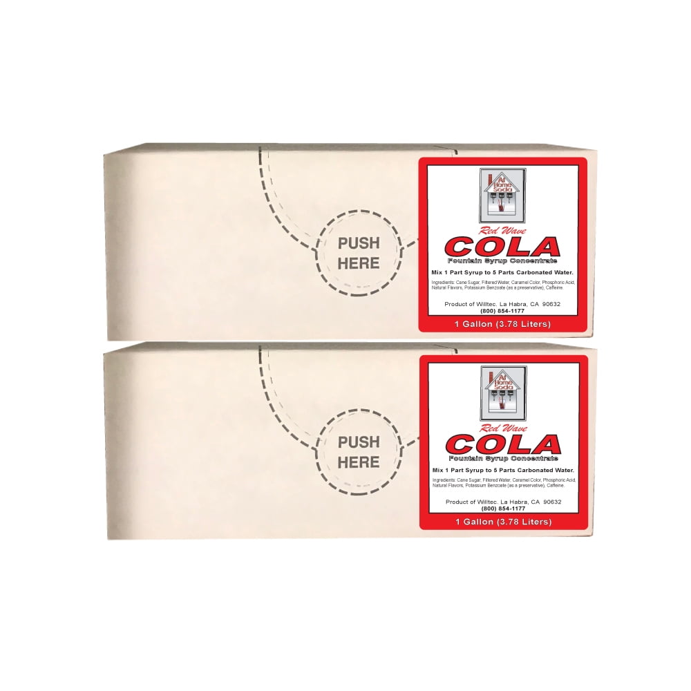 Willtec Red Wave Cola Bag In Box Soda Syrup 1 Gal Twin Pack - Walmart.com