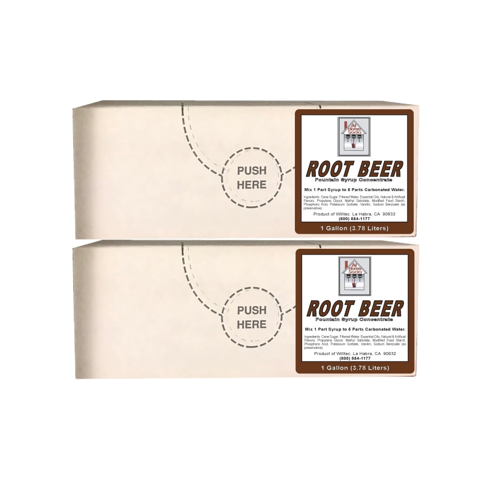 Willtec Root Beer Bag in Box Soda Syrup 1 gal Twin Pack. Made with Pure ...