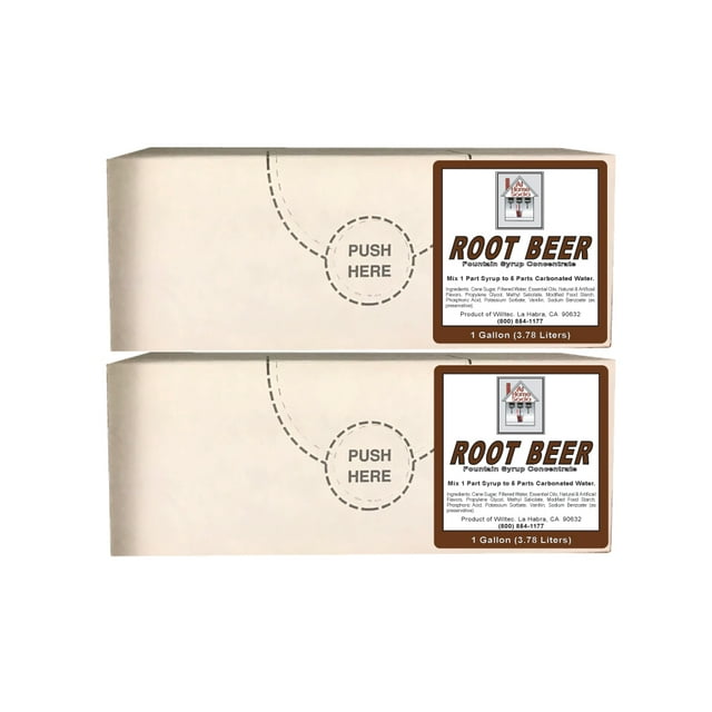 Willtec Root Beer Bag in Box Soda Syrup 1 gal Twin Pack. Made with Pure ...