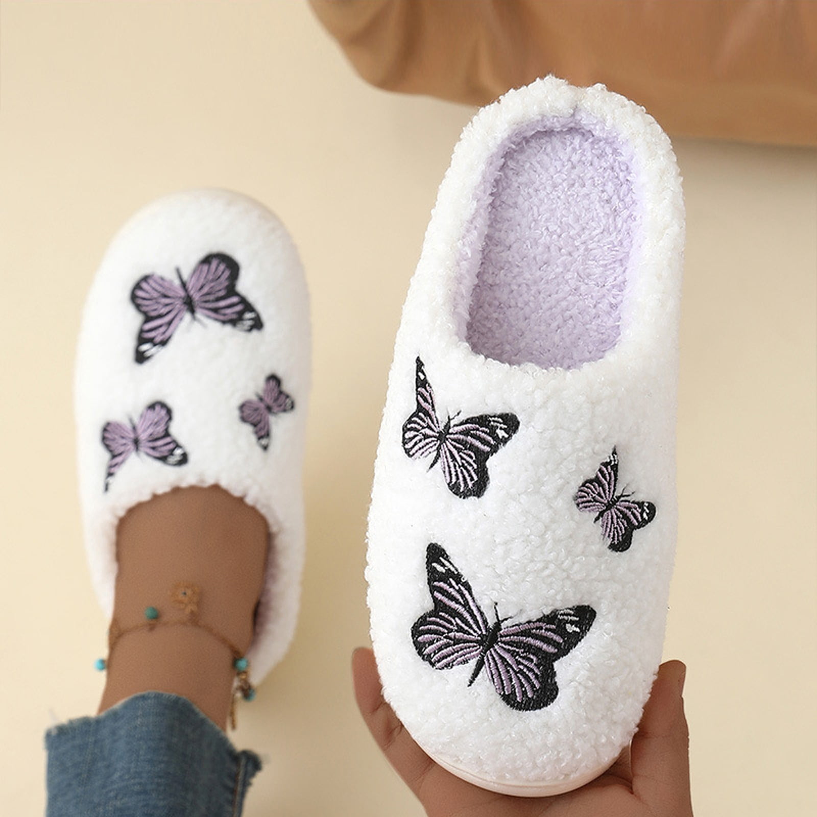 Willtoo Comfy Slippers for Women Indoor Fluffy Women's Slip on Fuzzy ...