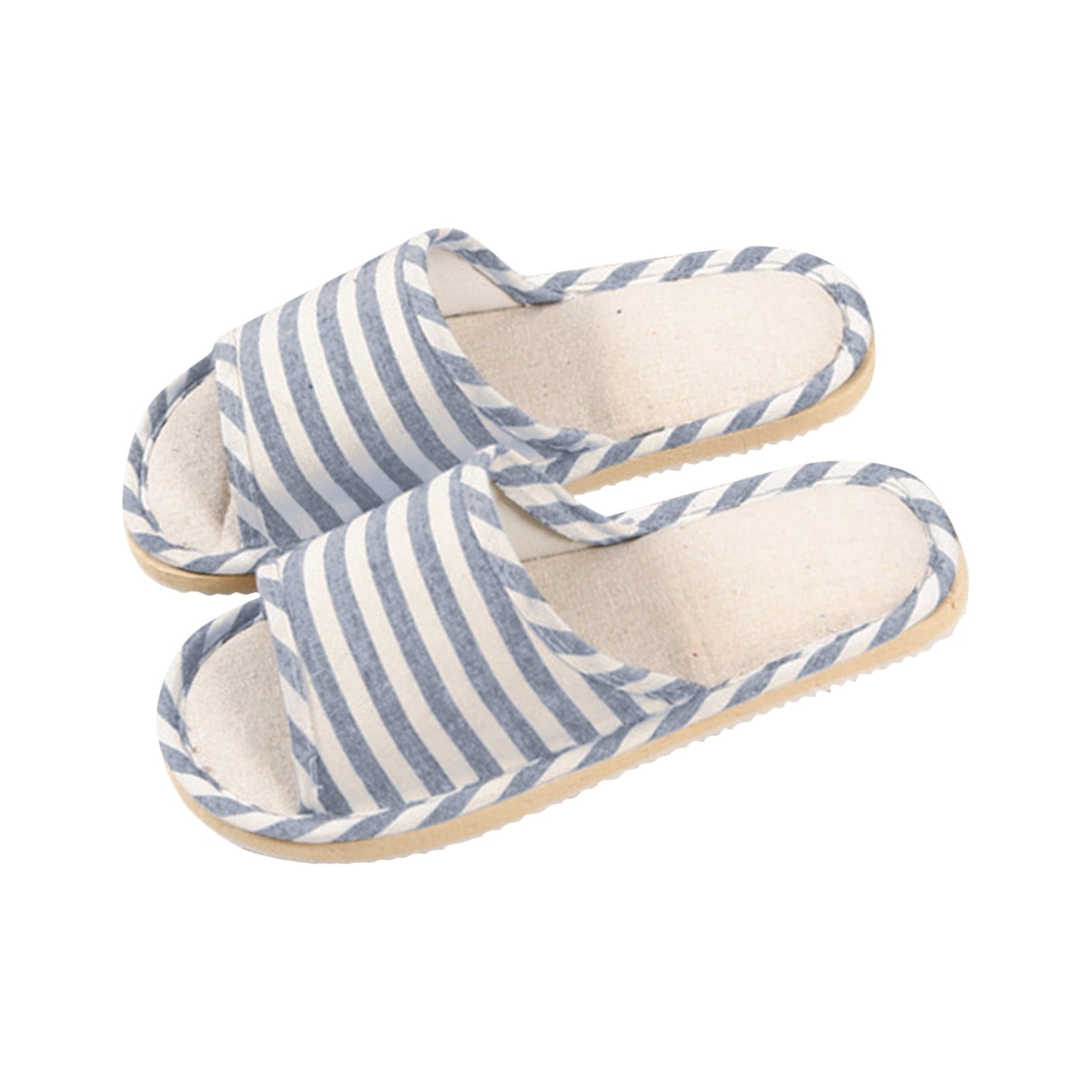 Willtoo Women's Men's Slippers Cotton Flax Casual Open Toe House ...