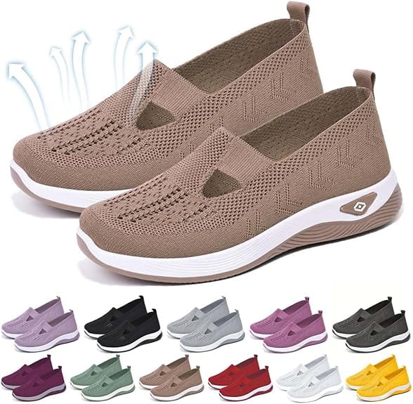 Willtoo Women's Woven Orthopedic Breathable Soft Shoes, Lightweight ...