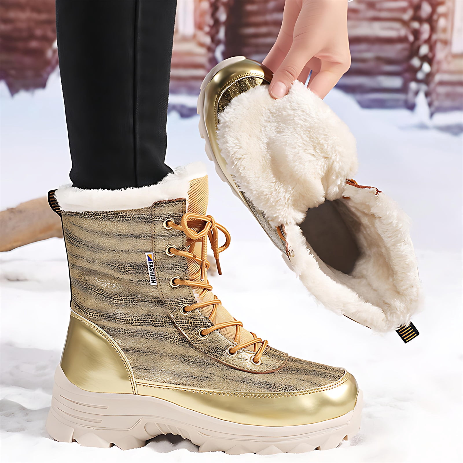 Willtoo Womens Winter Snow Boots Waterproof Fur Lined Warm Winter Boots ...