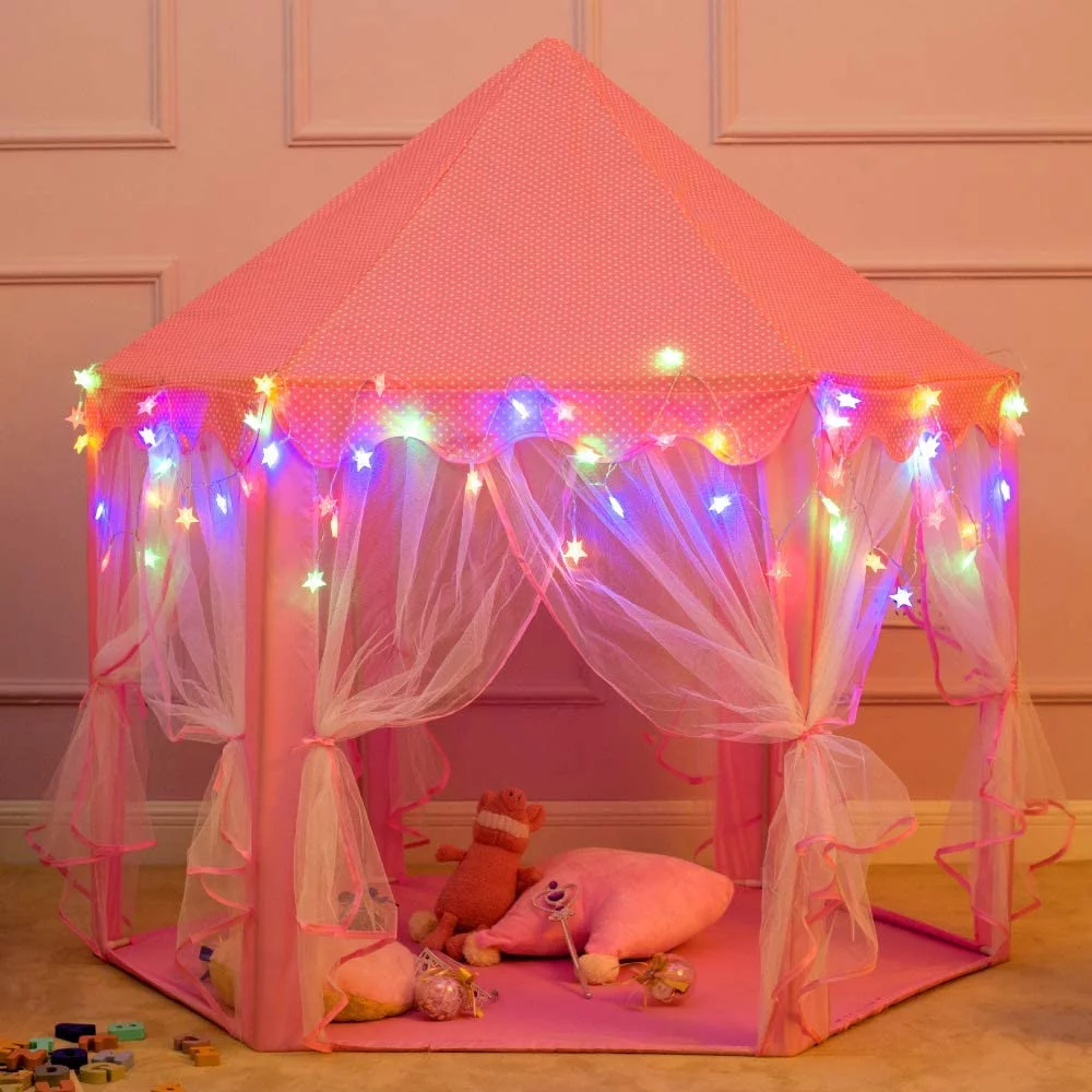 Willwolfer Barbie Dream House Indoor Princess Castle Teepee Play Tent ...