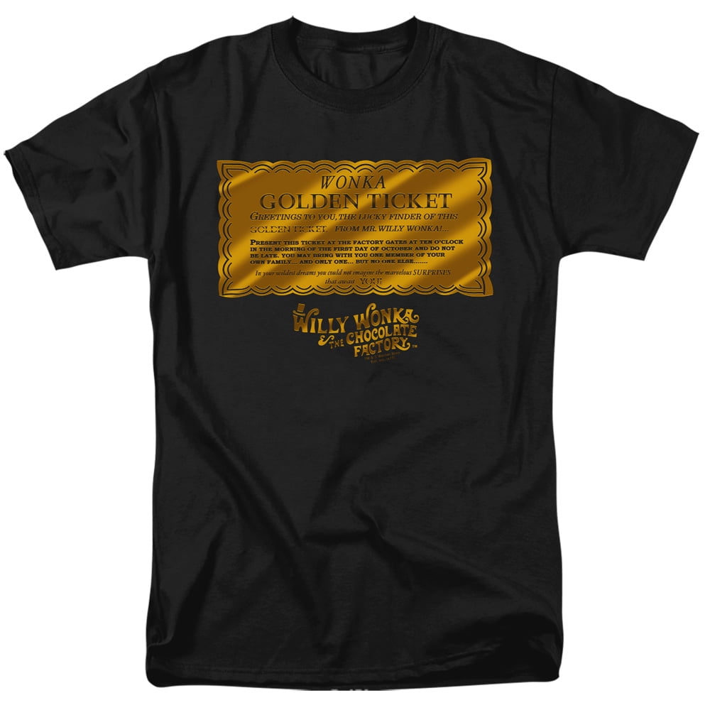 Willy Wonka And The Chocolate Factory T-Shirt Golden Ticket Unisex ...