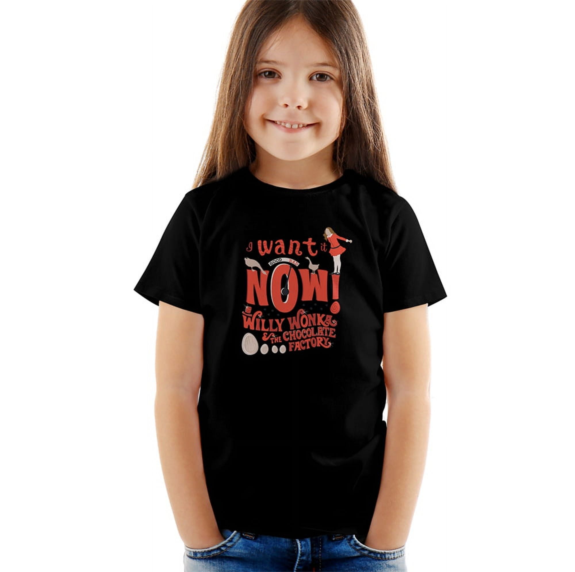 Willy Wonka And The Chocolate Factory I Want It Now Kids T Shirt (2 ...