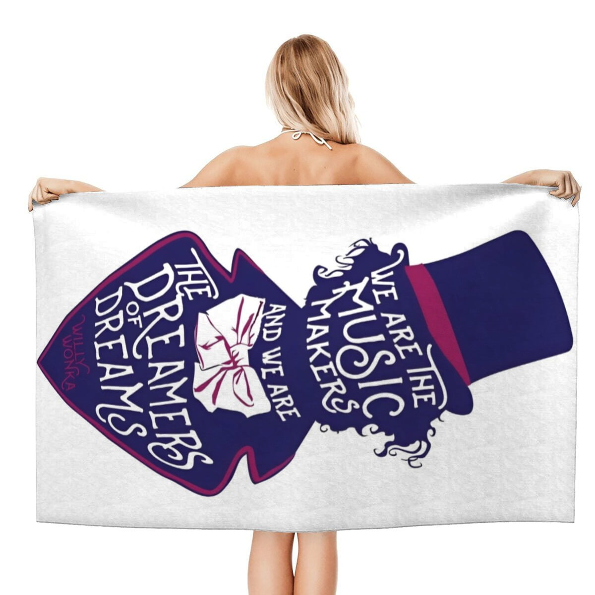 Willy Wonka Beach Towel 30.7 × 71 InchesI Made Of Microfiber Material ...