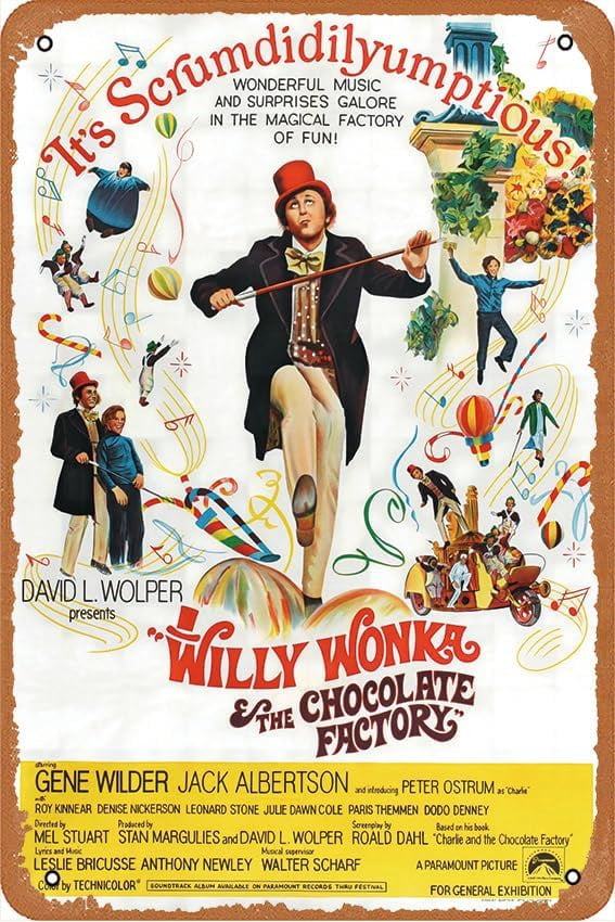 Willy Wonka and the Chocolate Factory, Gene Wilder (Center), 1971 8 x ...