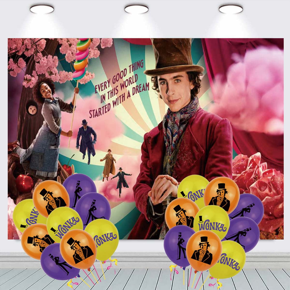 Willy Wonka Party Decorations Balloons Taspestry Backdrop Banner Wall ...