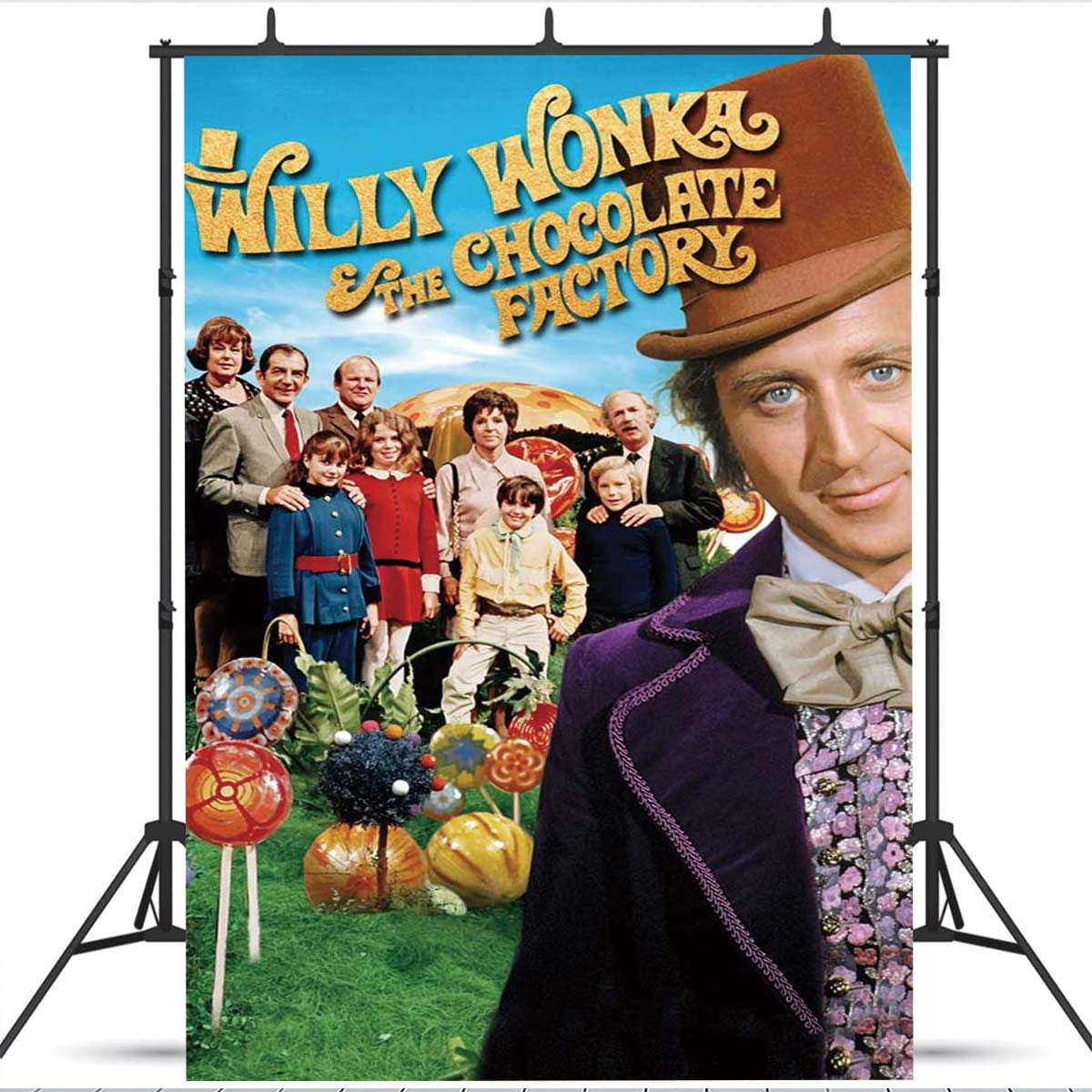 Willy Wonka Party Supplies Taspestry Poster Banner Backdrop Background ...