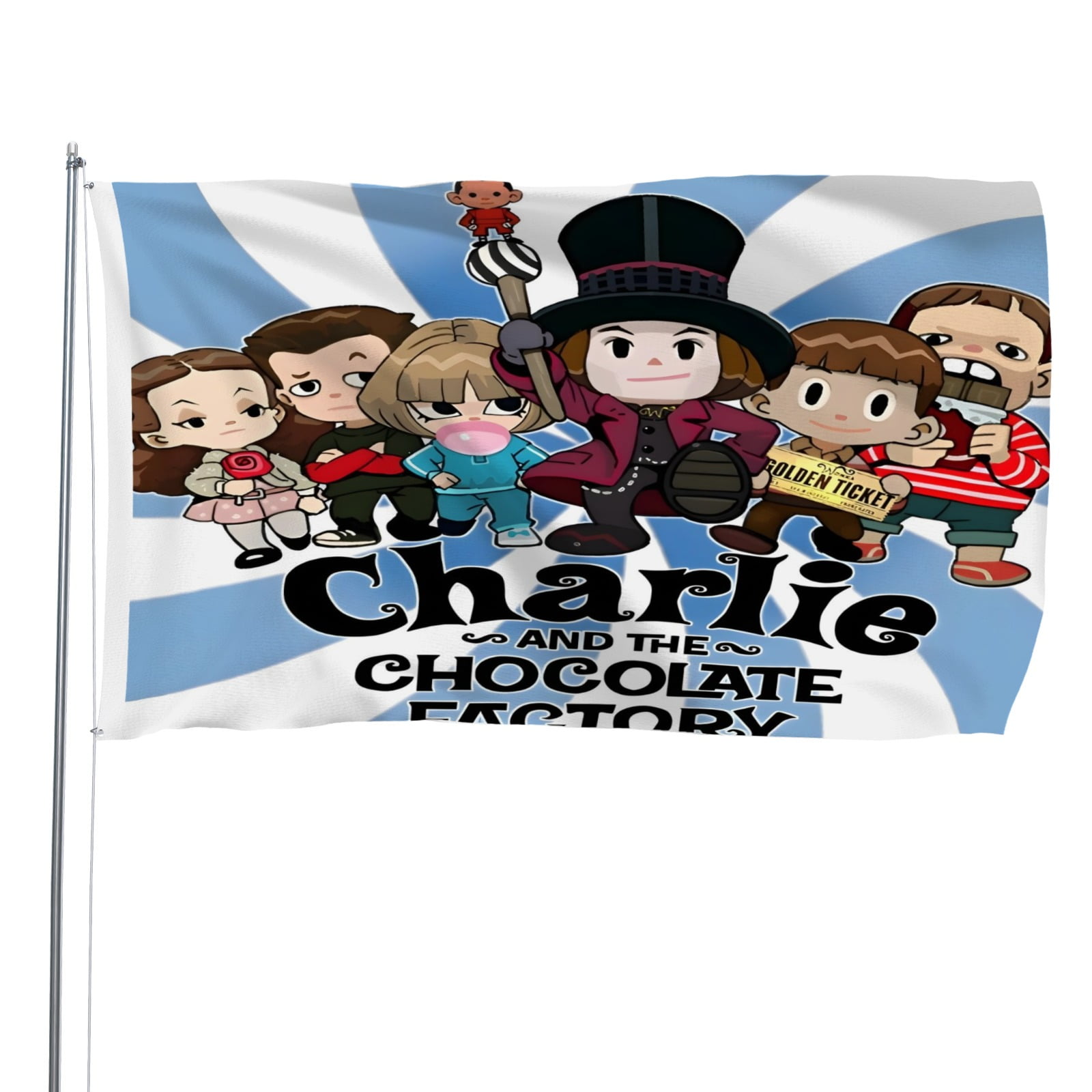 Willy Wonka Pattern Flag Decoration - Walmart.com