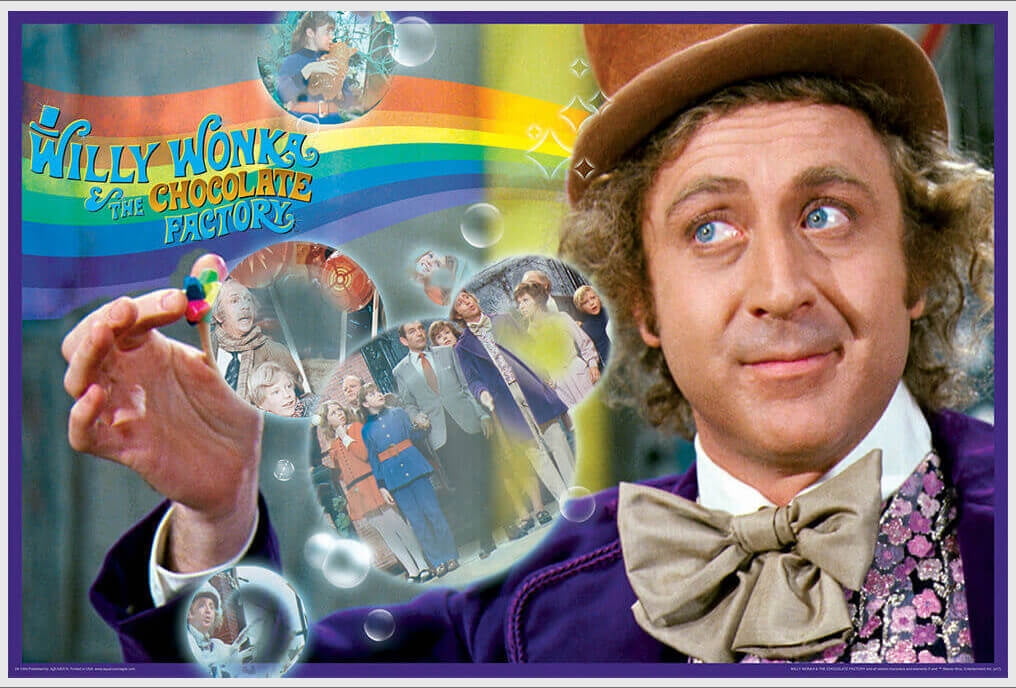 Willy Wonka - Rainbow Poster 36.5" x 24.5" Laminated - Walmart.com