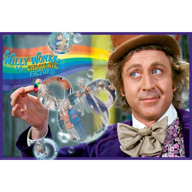 Willy Wonka- Rainbow Vision Poster - 36x24 - Walmart.com
