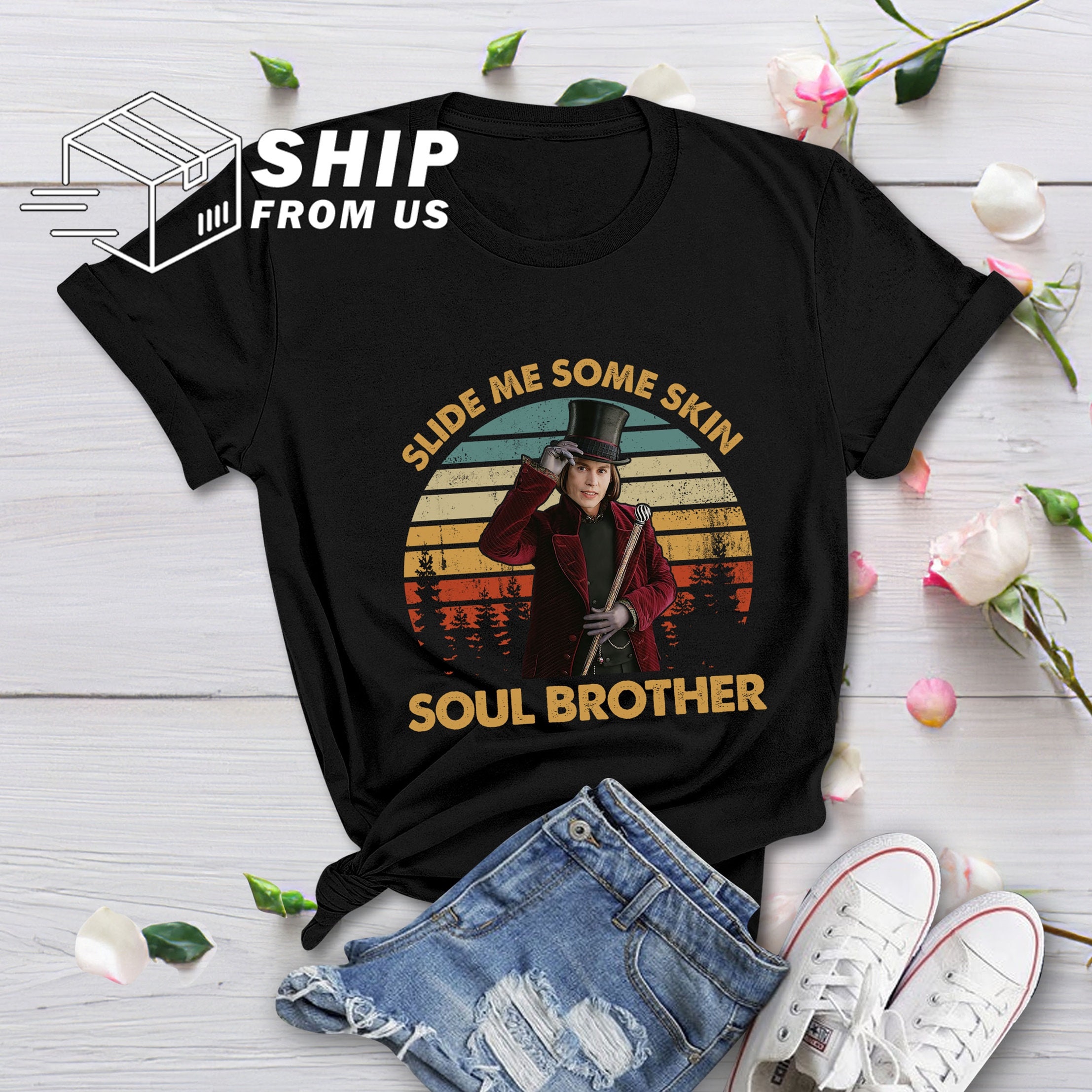 Willy Wonka Slide Me Some Skin Soul Brother Vintage Tshirts, The ...