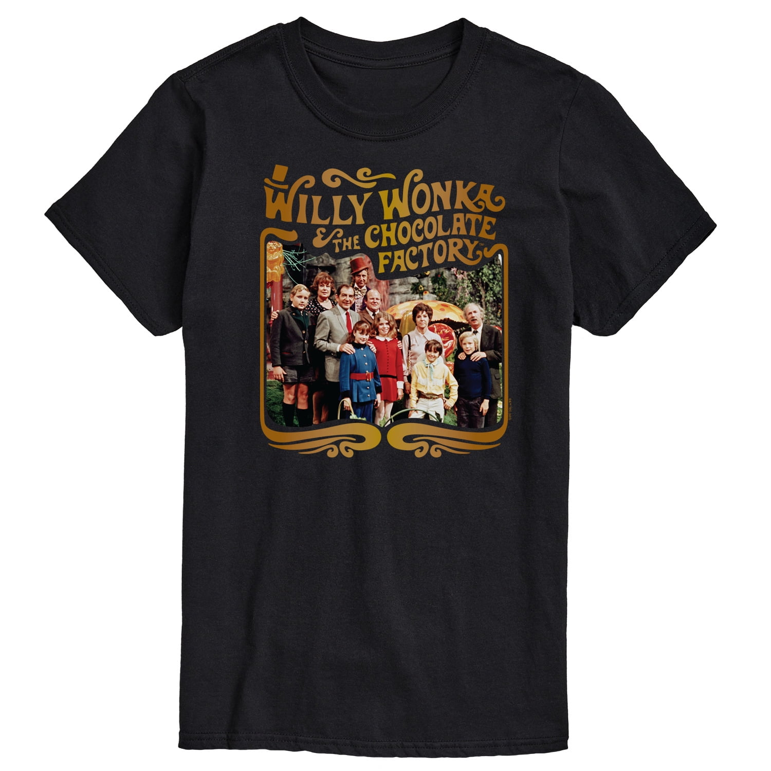 Warner Bros Willy Wonka Golden Ticket Men's Graphic T-Shirt, Short ...