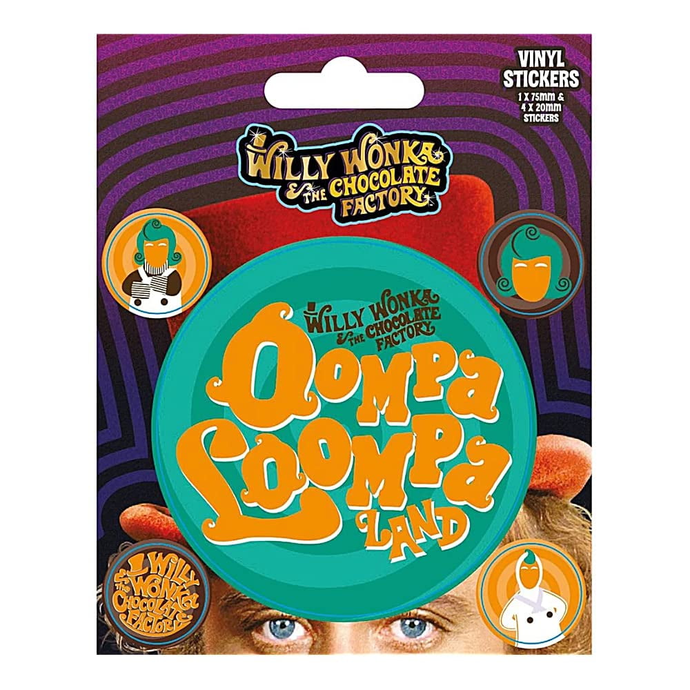 Willy Wonka & The Chocolate Factory Vinyl Stickers Gadget Decals ...