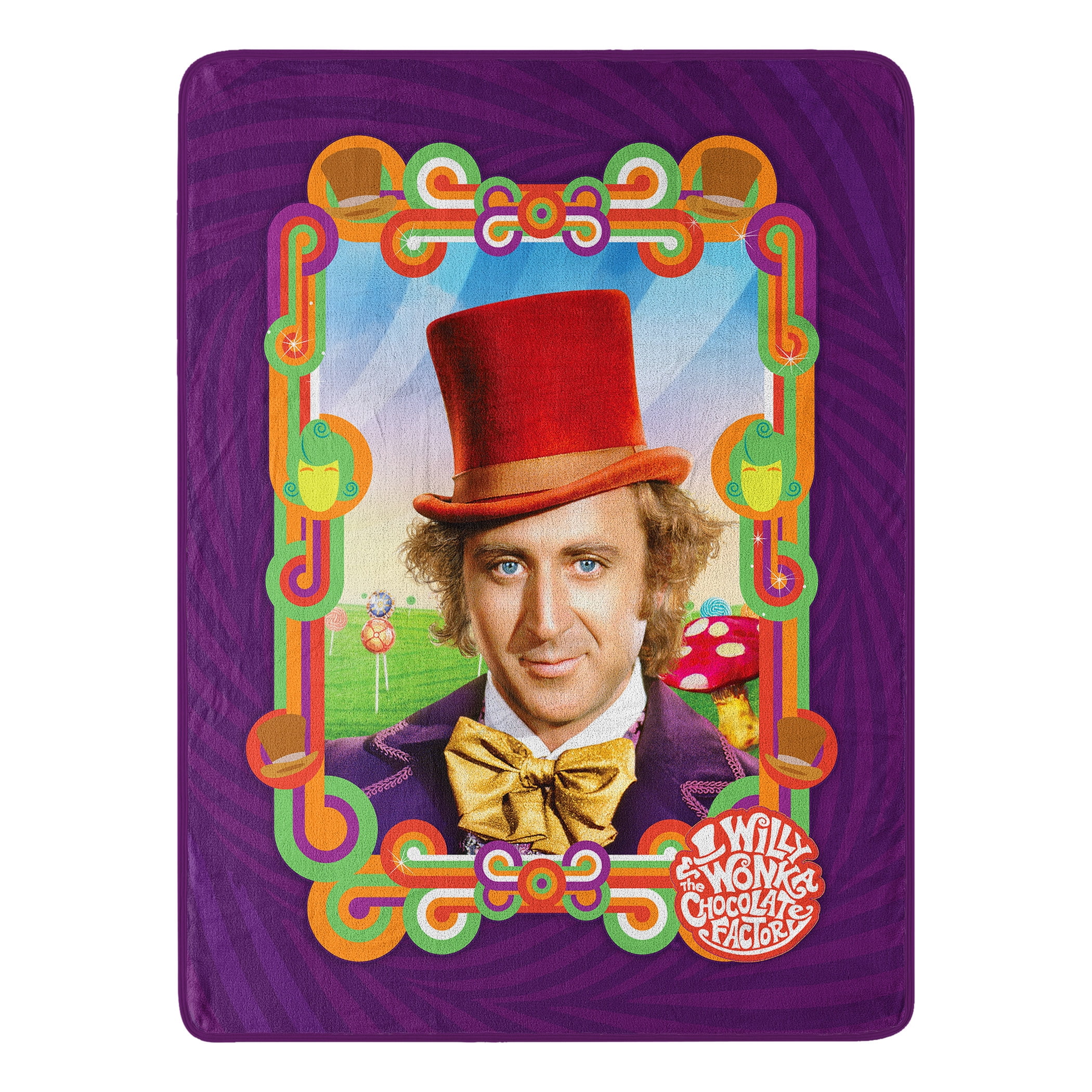 Willy Wonka Wonderful Wonka Kids Micro Raschel Throw Blanket - Walmart.com