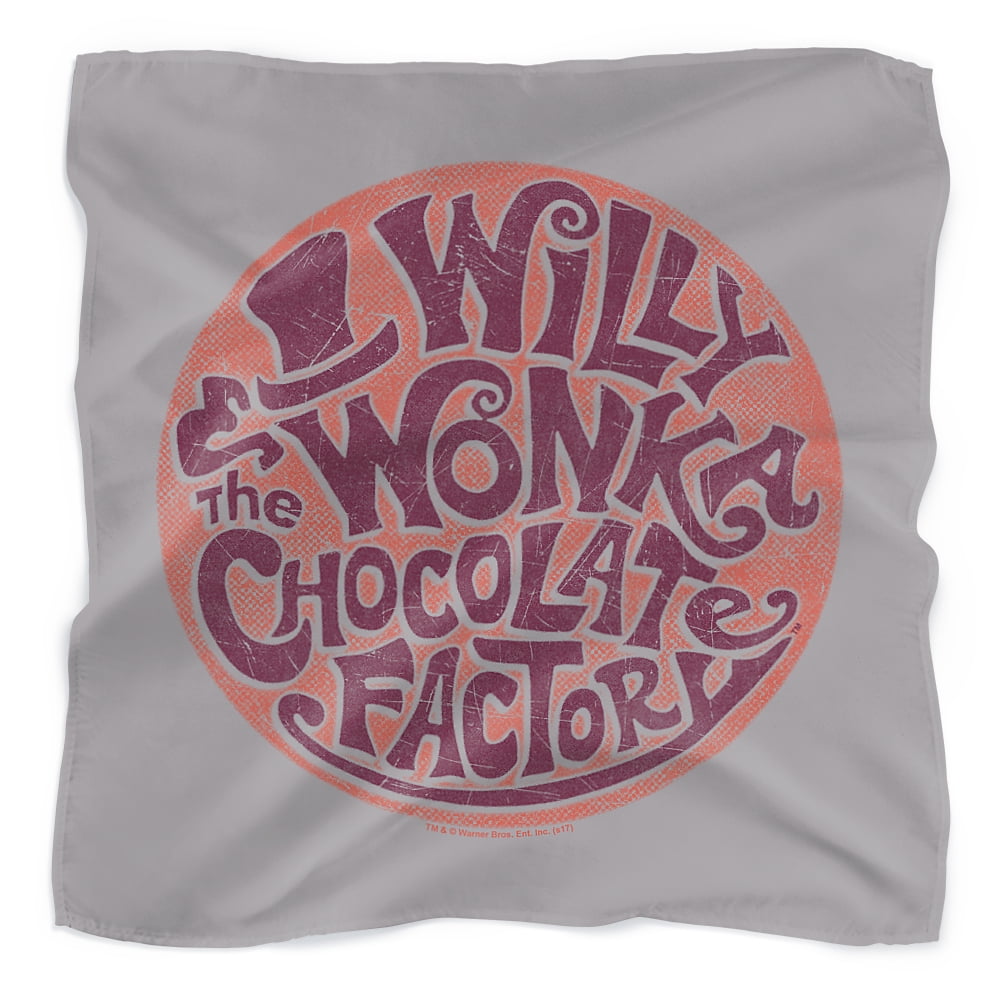 Willy Wonka and the Chocolate Factory Circle Logo Bandana (21 in x 21 ...