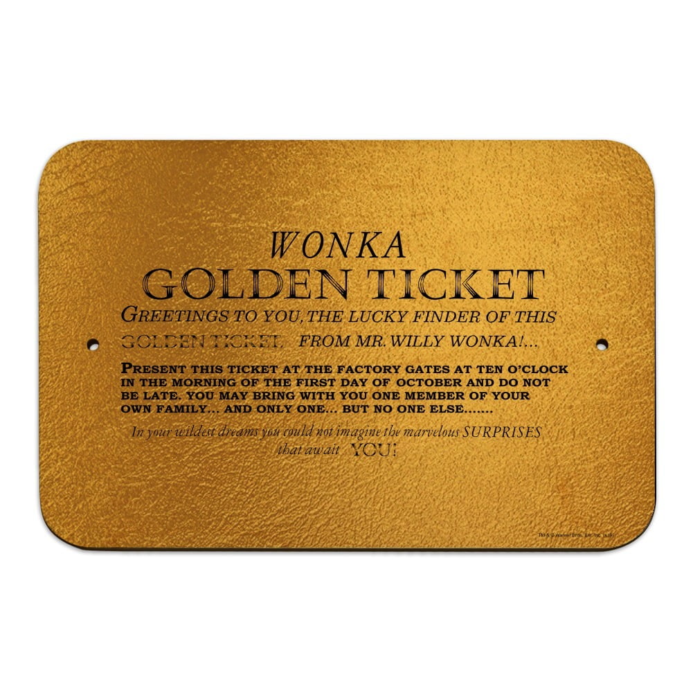 Willy Wonka and the Chocolate Factory Golden Ticket Home Business ...