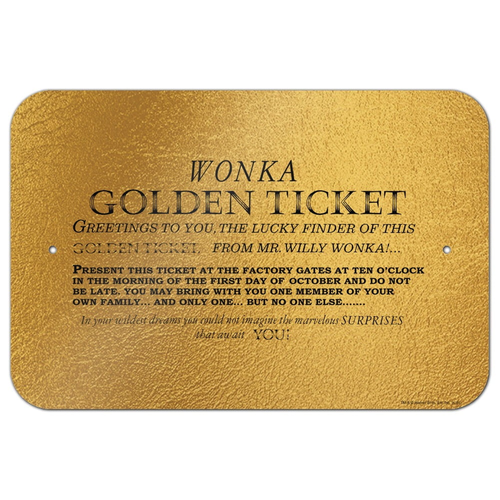 Willy Wonka and the Chocolate Factory Golden Ticket Home Business ...