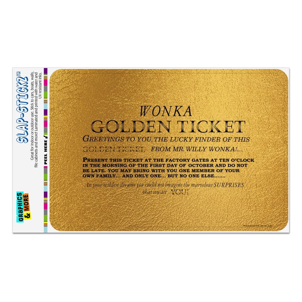 Willy Wonka and the Chocolate Factory Golden Ticket Home Business ...