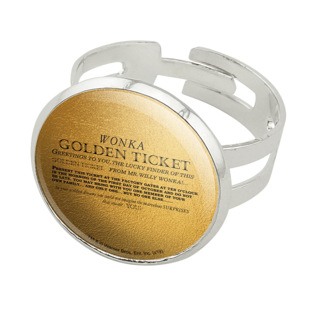 Willy Wonka and the Chocolate Factory Golden Ticket Silver Plated ...