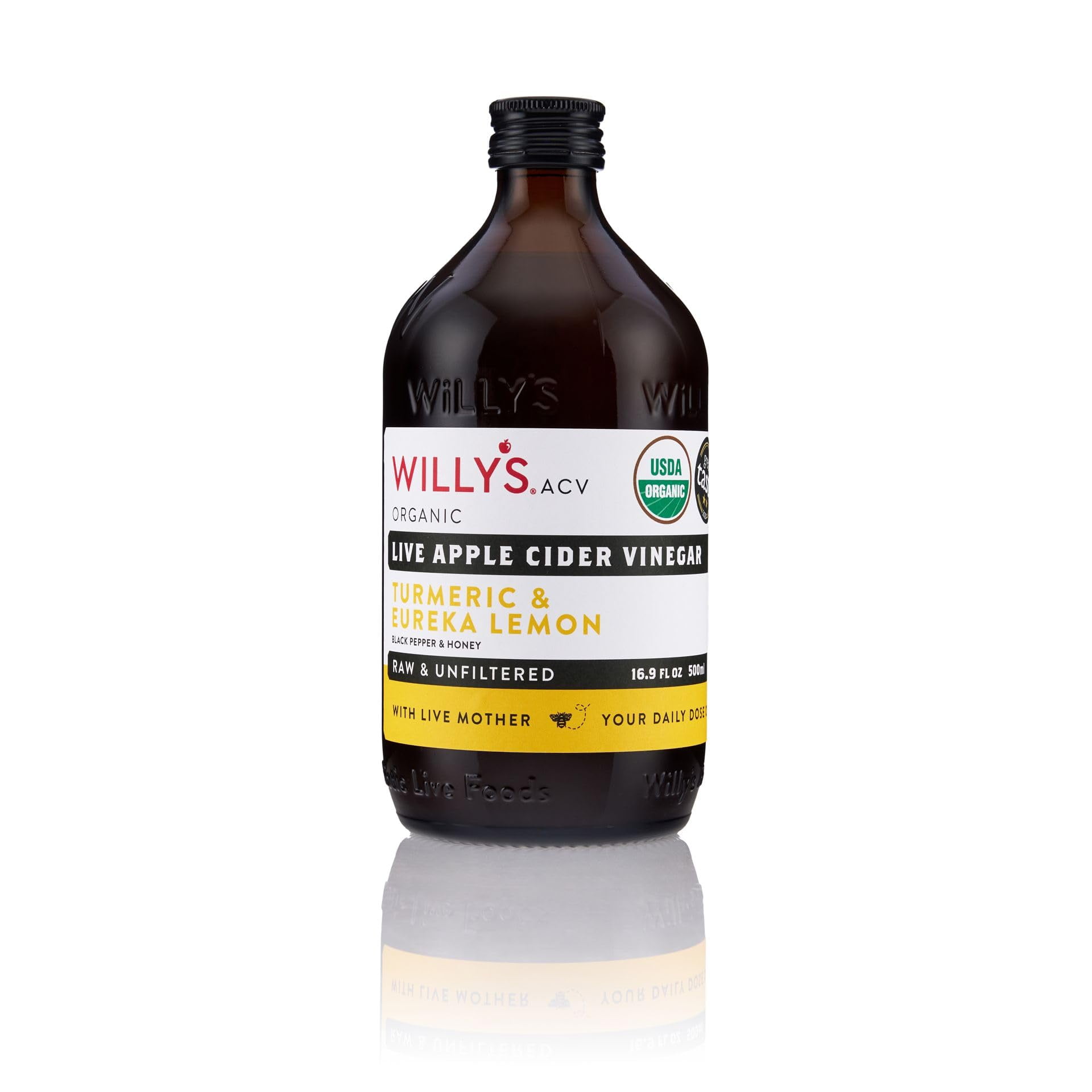 Willy's ACV Organic TWE5 Probiotic Apple Cider Vinegar with Mother for ...