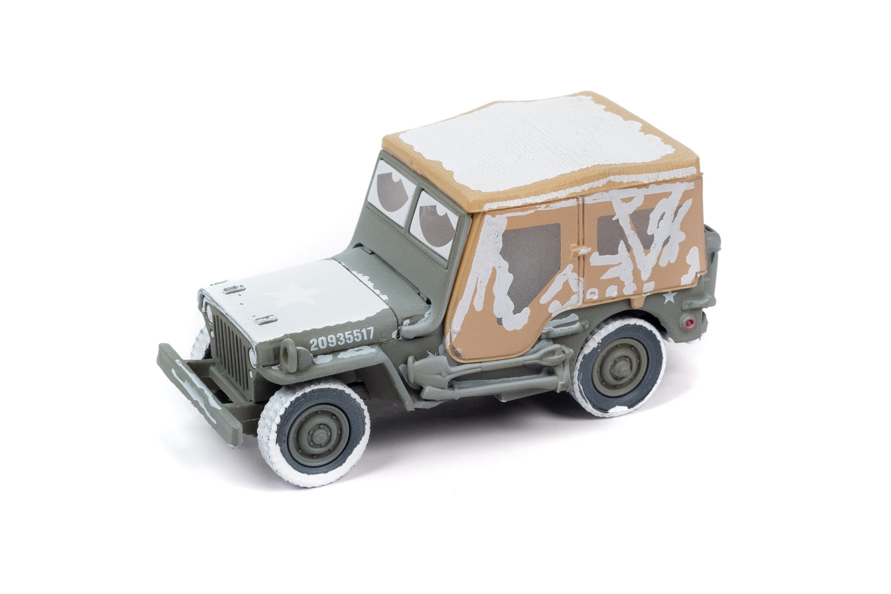 Willys MB Jeep, Gray w/Beige Top - Johnny Lightning JLML009/48A - 1/64 ...
