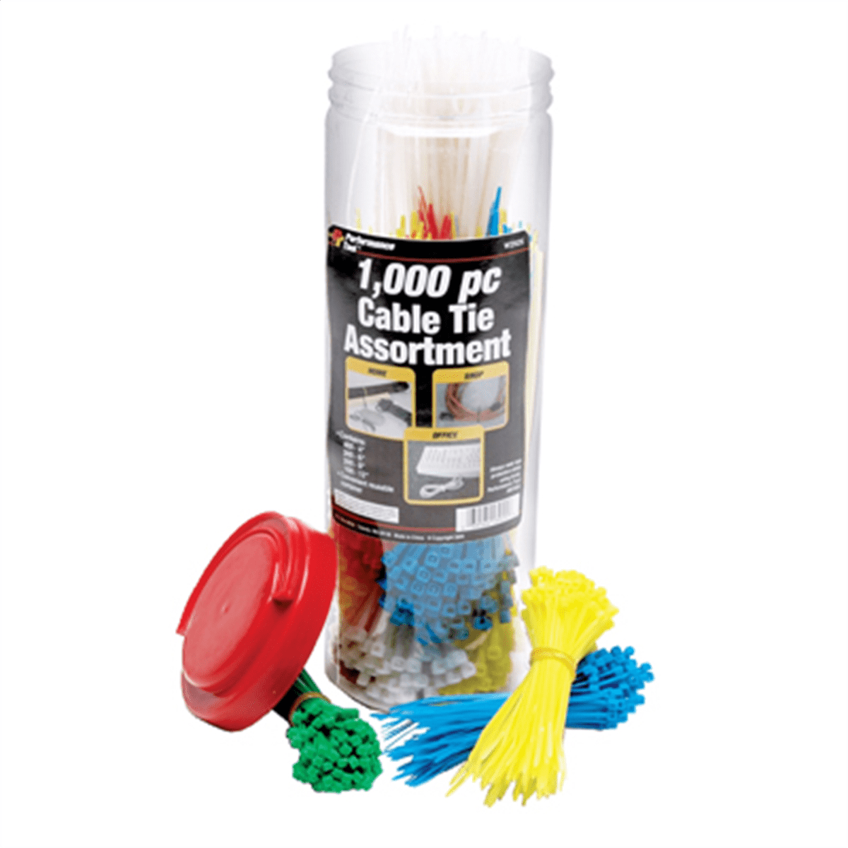 Wilmar Corp. / Performance Tool 1,000 PC CABLE TIE ASSORTMENT - Walmart.com