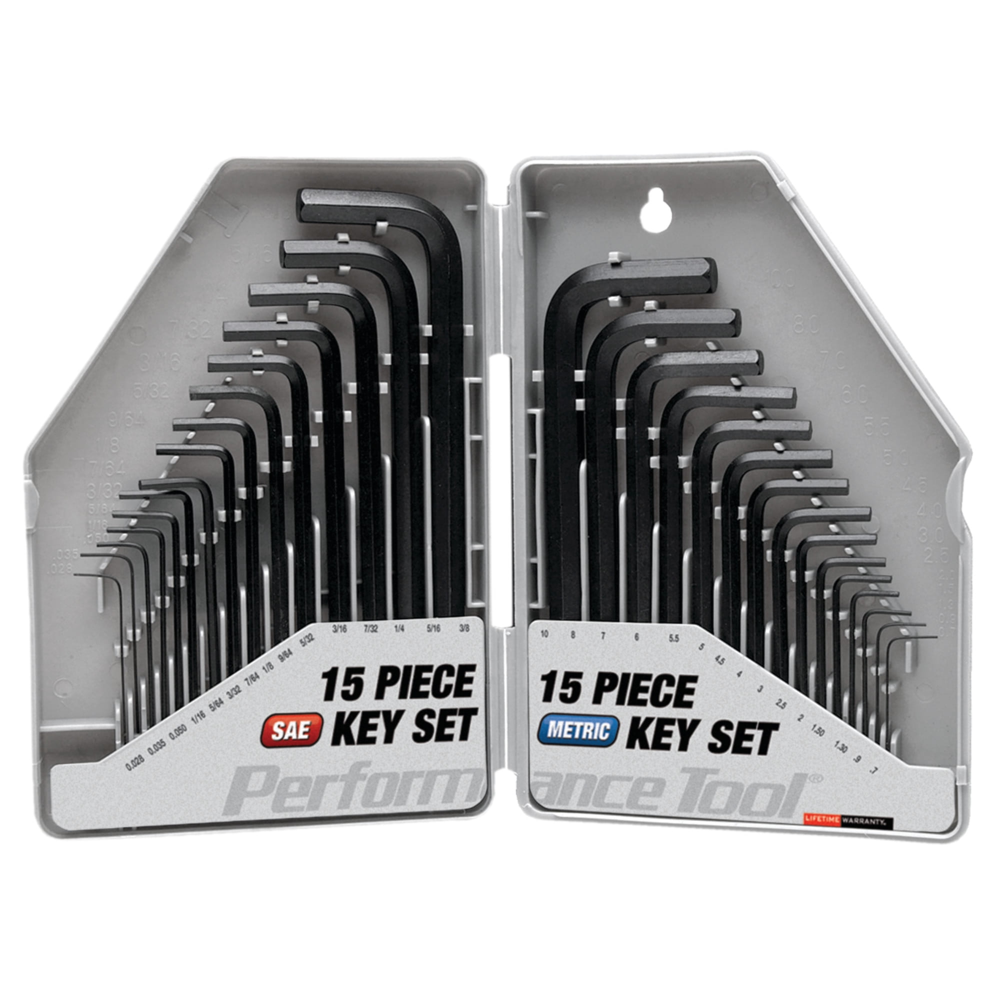 Performance Tool W80288 SAE & Metric Hex Key Set, 30-Piece - Walmart ...