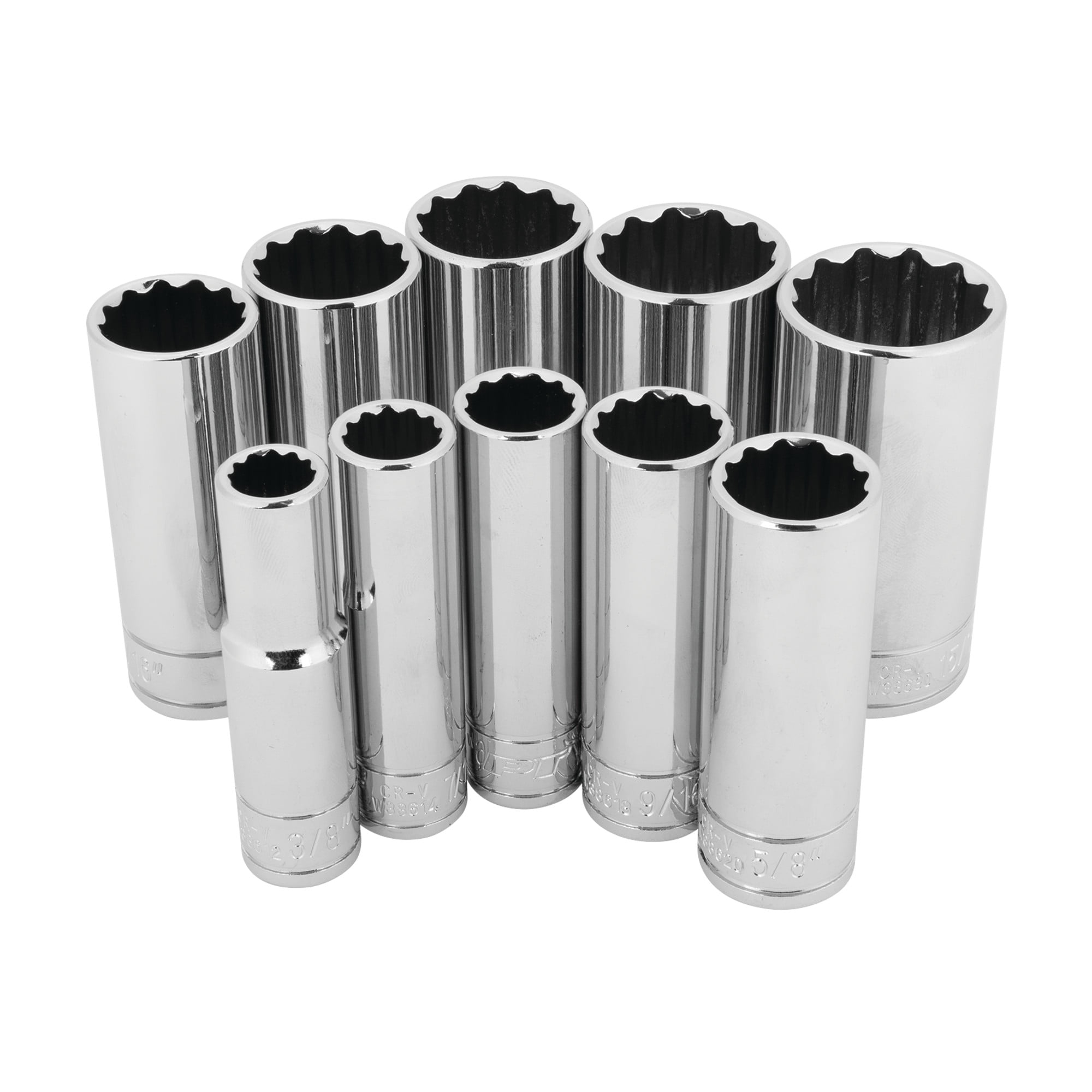 Performance Tool W38600 3/8-Inch Drive 12pt SAE Deep Wall Deep Socket ...
