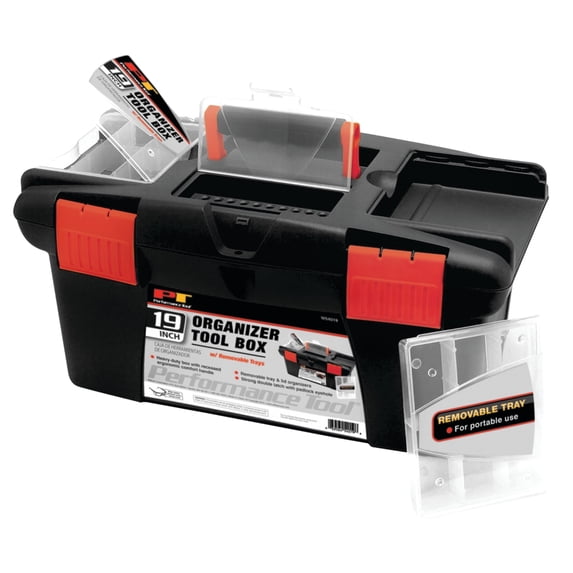 Performance Tool W54019 19-Inch Plastic Tool Box - Walmart.com