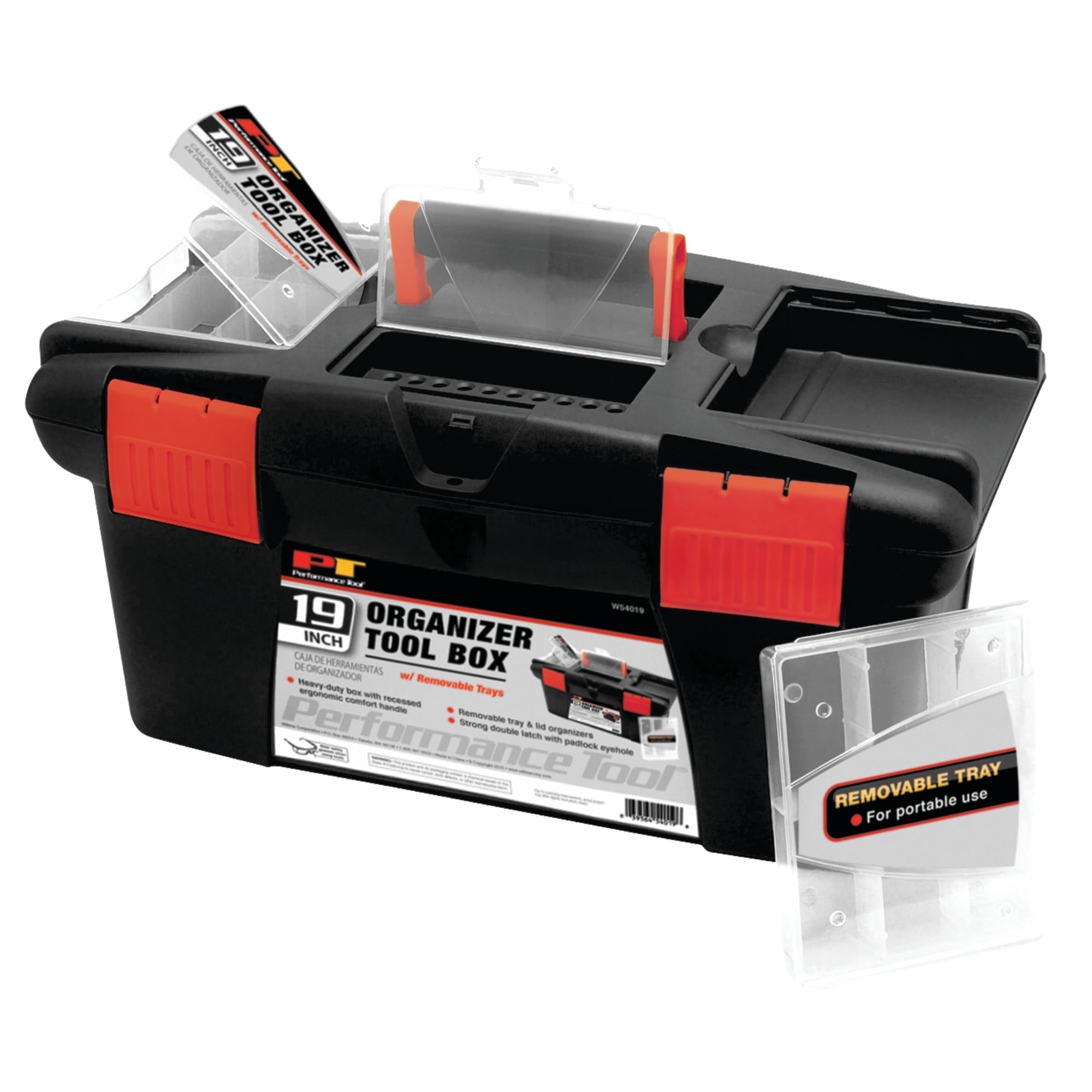Performance Tool W54019 19-Inch Plastic Tool Box - Walmart.com