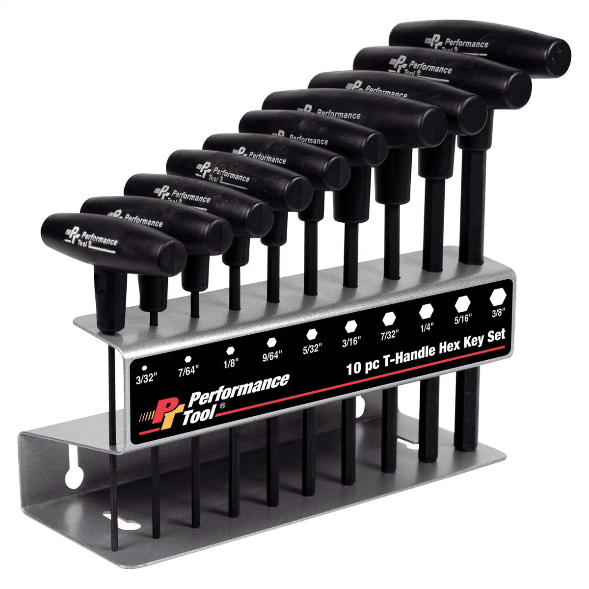 Wilmar W80274 10 Piece SAE T-Handle Hex Key Set - Walmart.com
