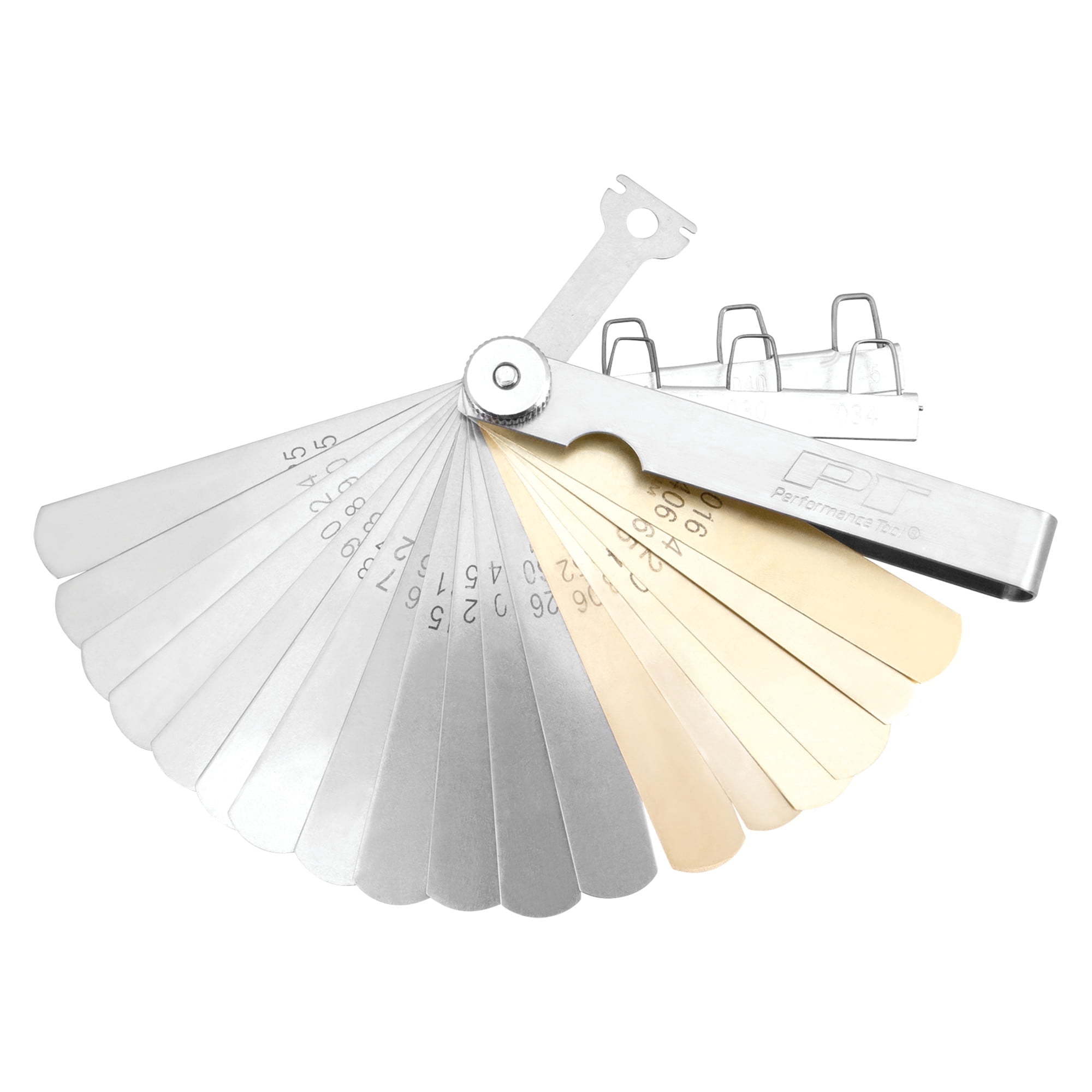 Performance Tool W80529 24-Piece Feeler Gauge Set with Steel and Brass ...