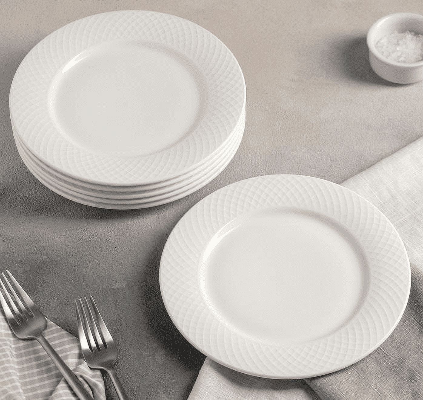 Wilmax WL-880100/A Julia Collection White Porcelain Round Dessert Plate ...