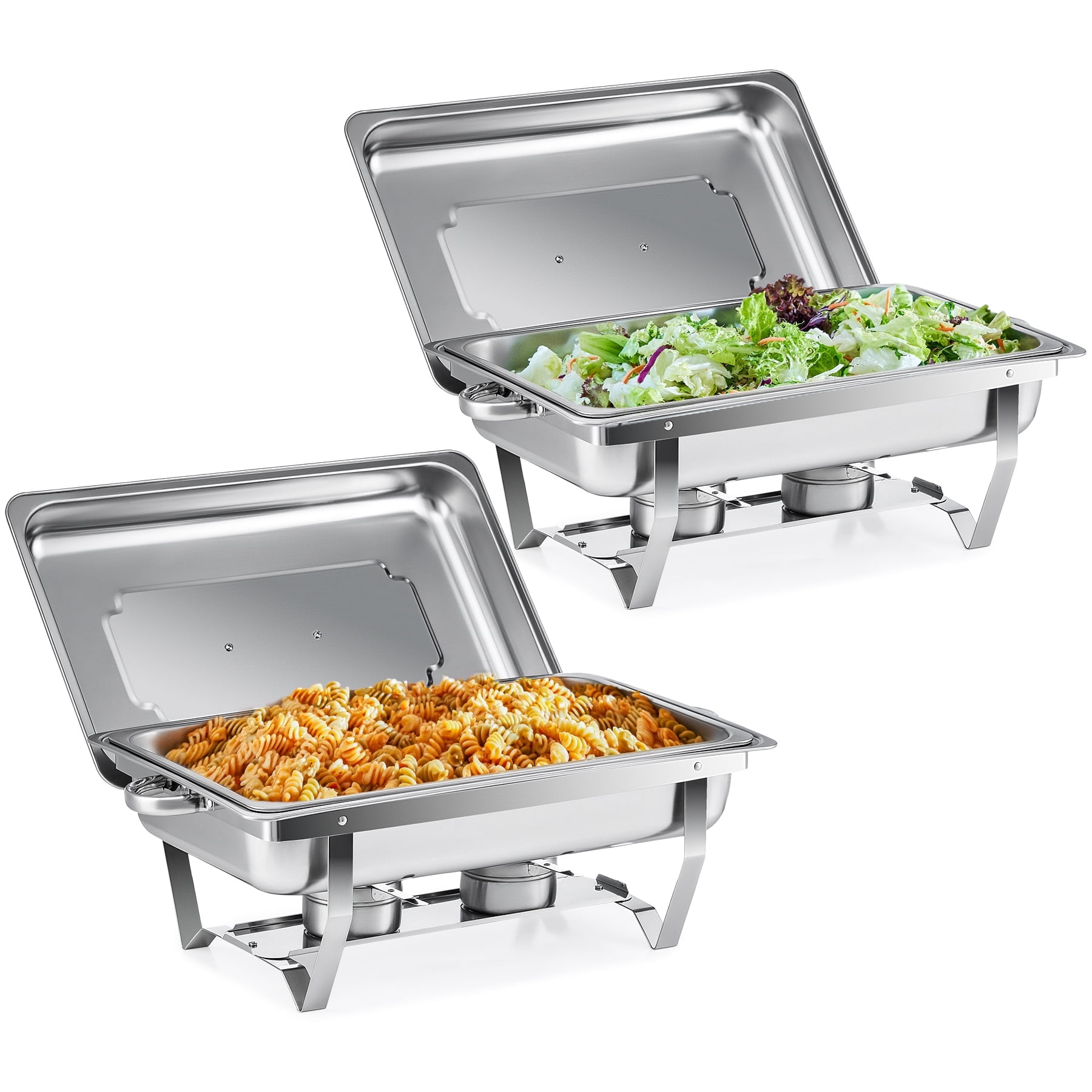 Wilprep 2Pack Chafer Chafing Dish Sets 9L/9.5Q Stainless Steel w ...